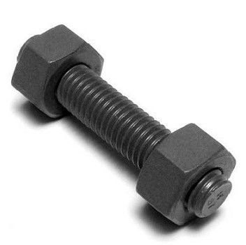 ASTM A193 B7 Stud Bolt C/W ASTM A194 2H หนัก Hex Nut และ Flat Round ...